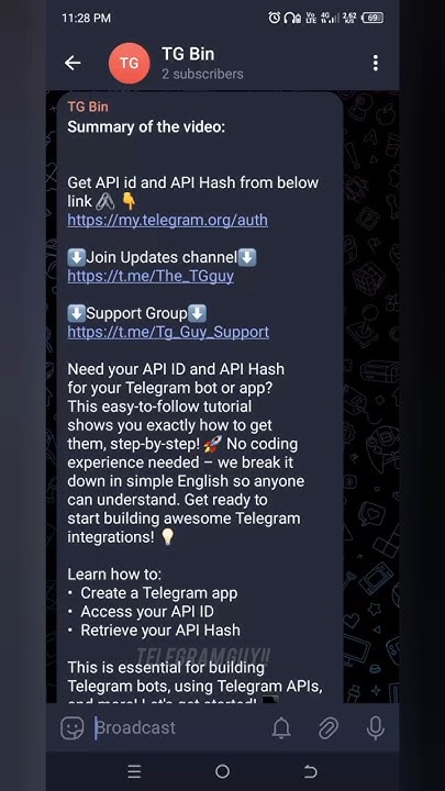 Telegram API ID & Hash: Easy 2025 Tutorial! In English (Fast & Simple ...
