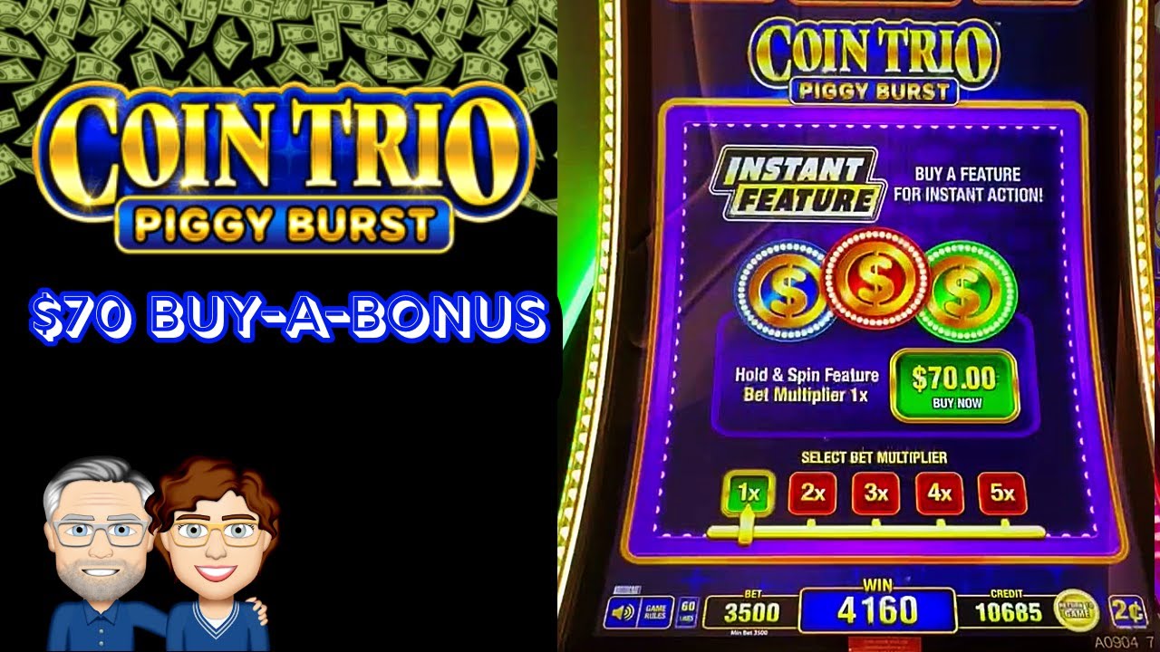 Coin Trio 🏆 $70 Buy-A-Bonus!🏆#slotmachinevideos #cointrio # ...