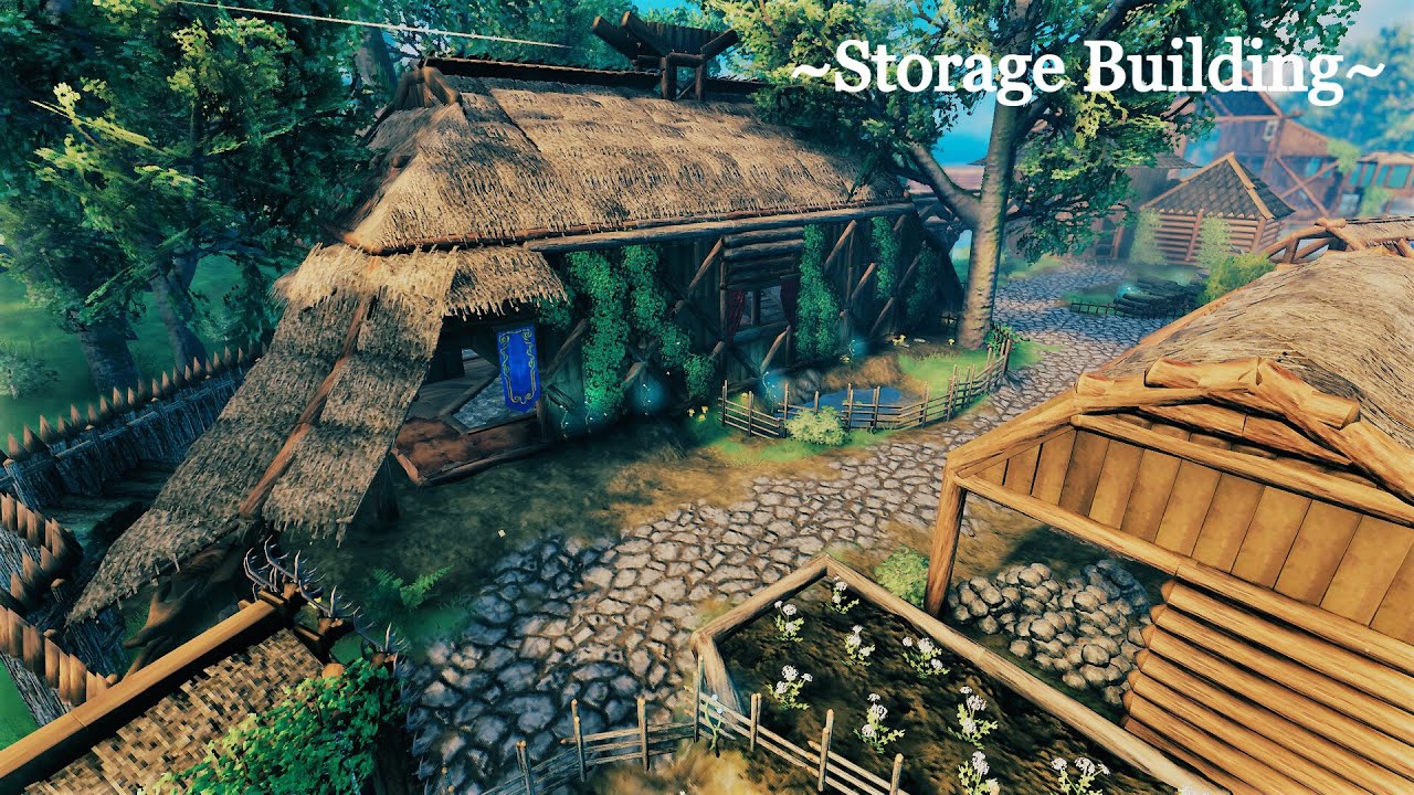 Valheim: How to Build Stylized Storage Building - YouTube