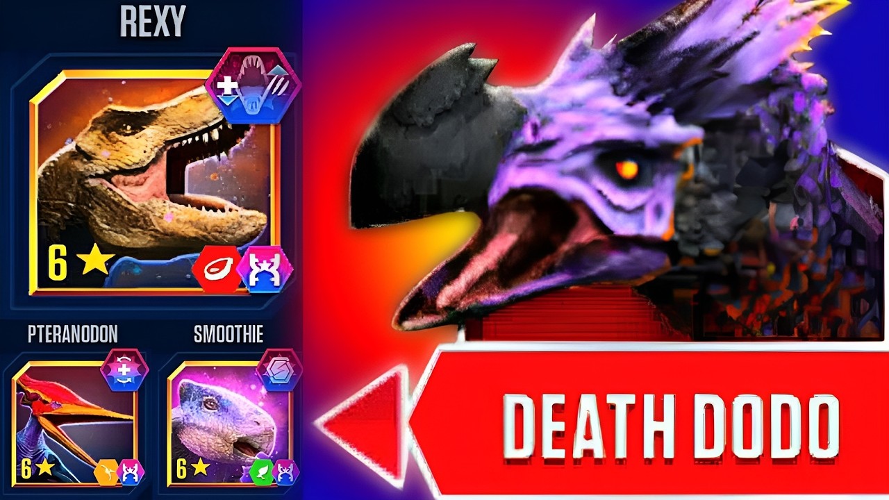DEATH DODO BOSS VS REXY & PTERANODON & SMOOTHIE | JURASSIC WORLD THE ...