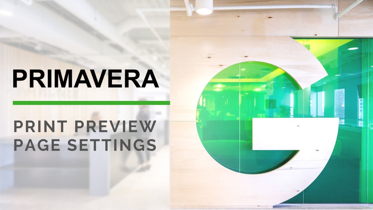 PRIMAVERA - Print Preview Settings - YouTube