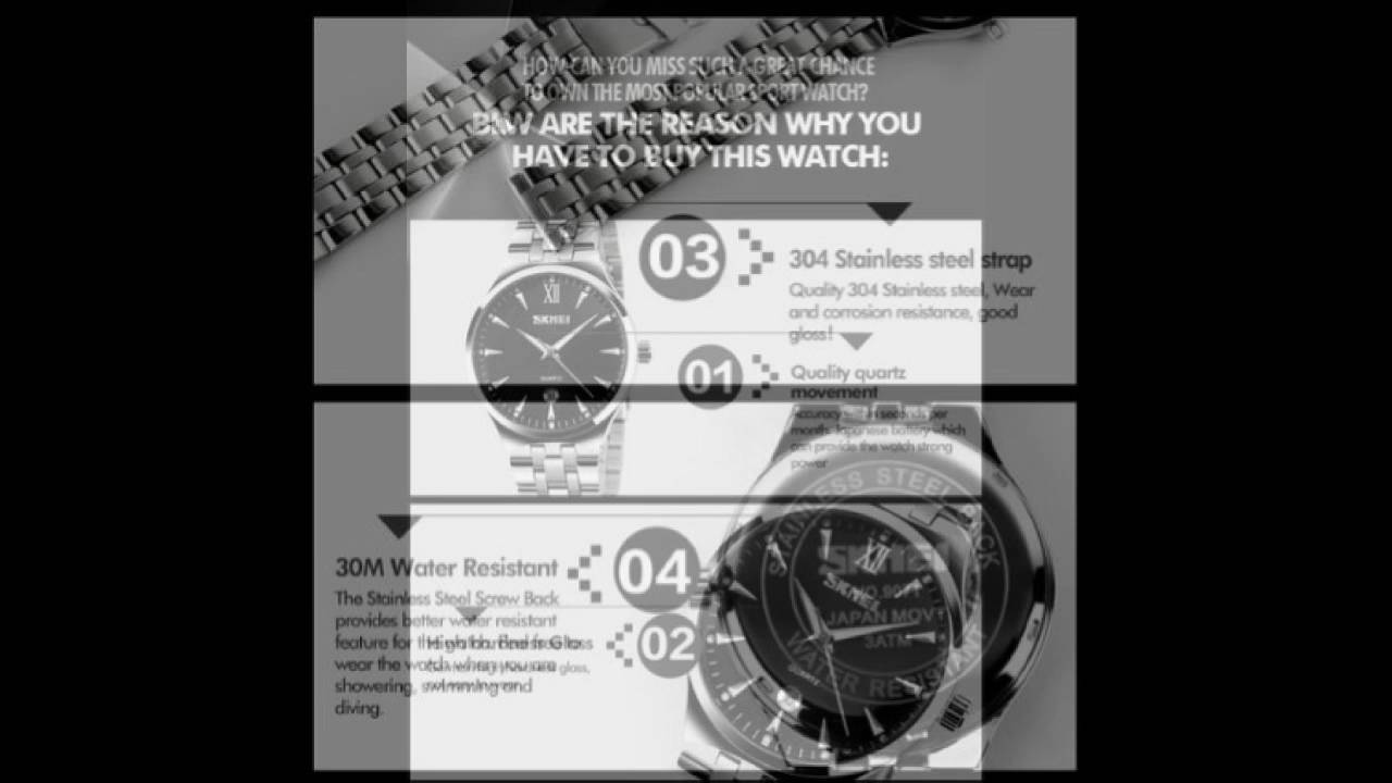 Stainless Steel Band Black Watch by Cofuo: Sneak Peek - YouTube