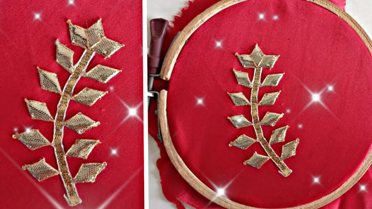 Gota Patti flower || Gota Patti Design || Rajasthani Arts - YouTube