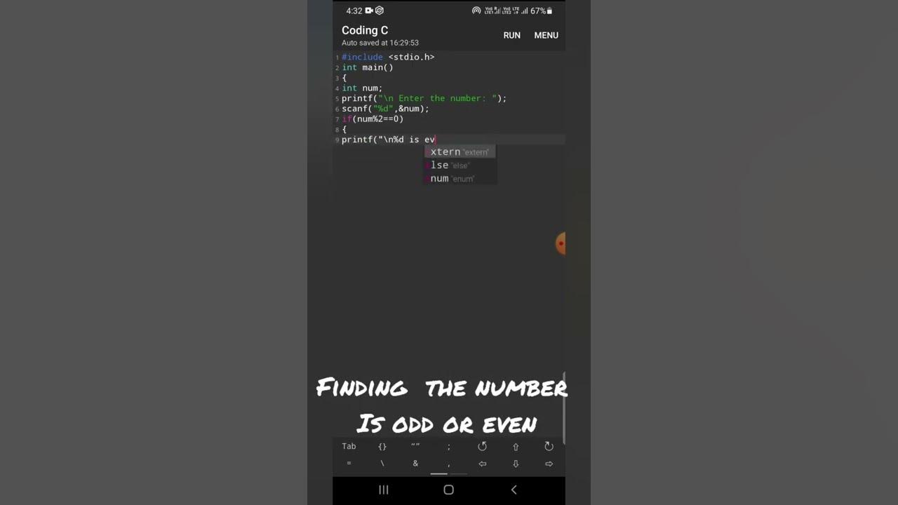 Finding The Odd Or Even Number Cprogramming Programming Pythonprogramming Python Coding