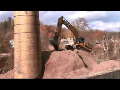 240' Smoke Stack W/ Excavator - YouTube