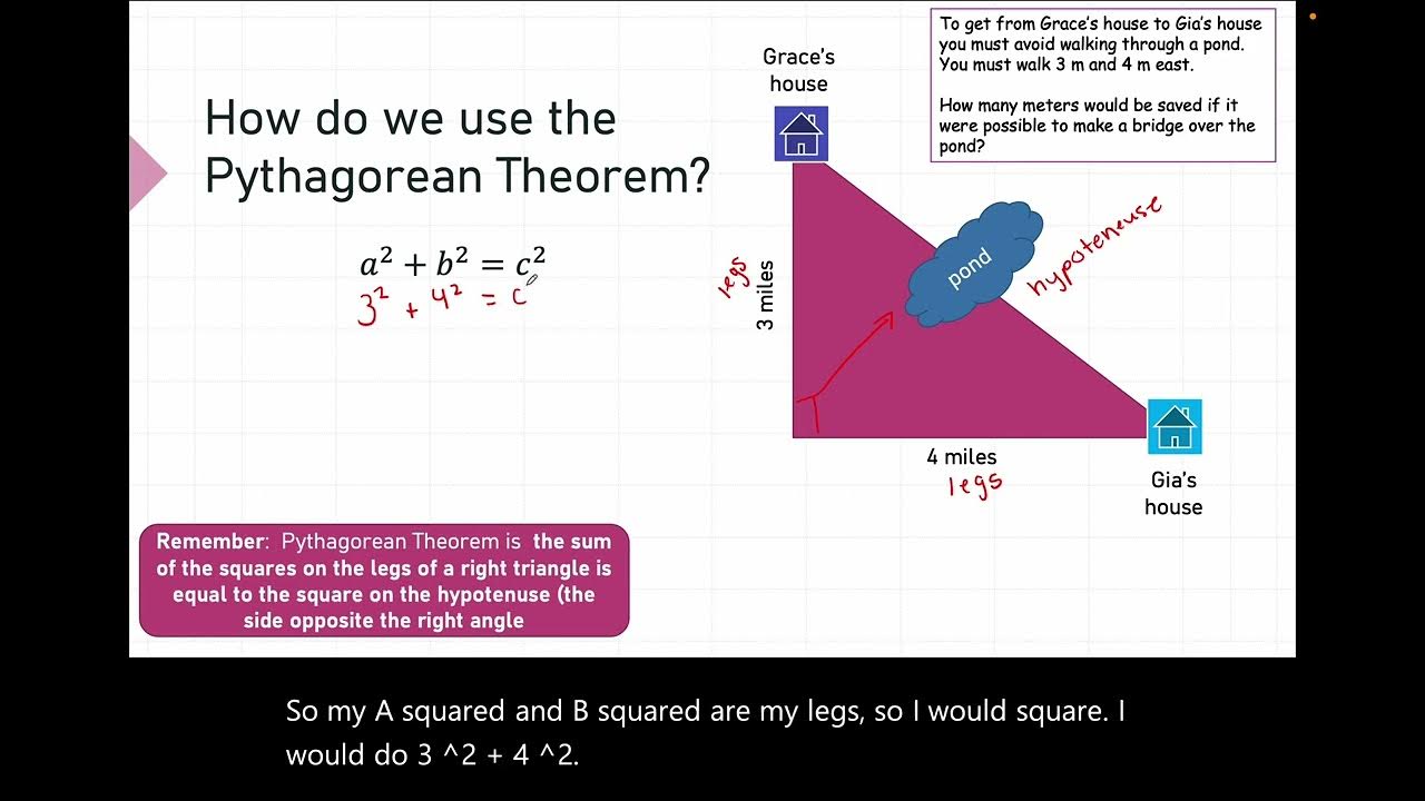 Pythagorean Theorem real world example - YouTube