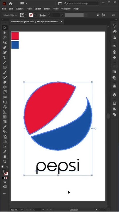 How to Make Pepsi Logo on Adobe Illustrator #shorts - YouTube