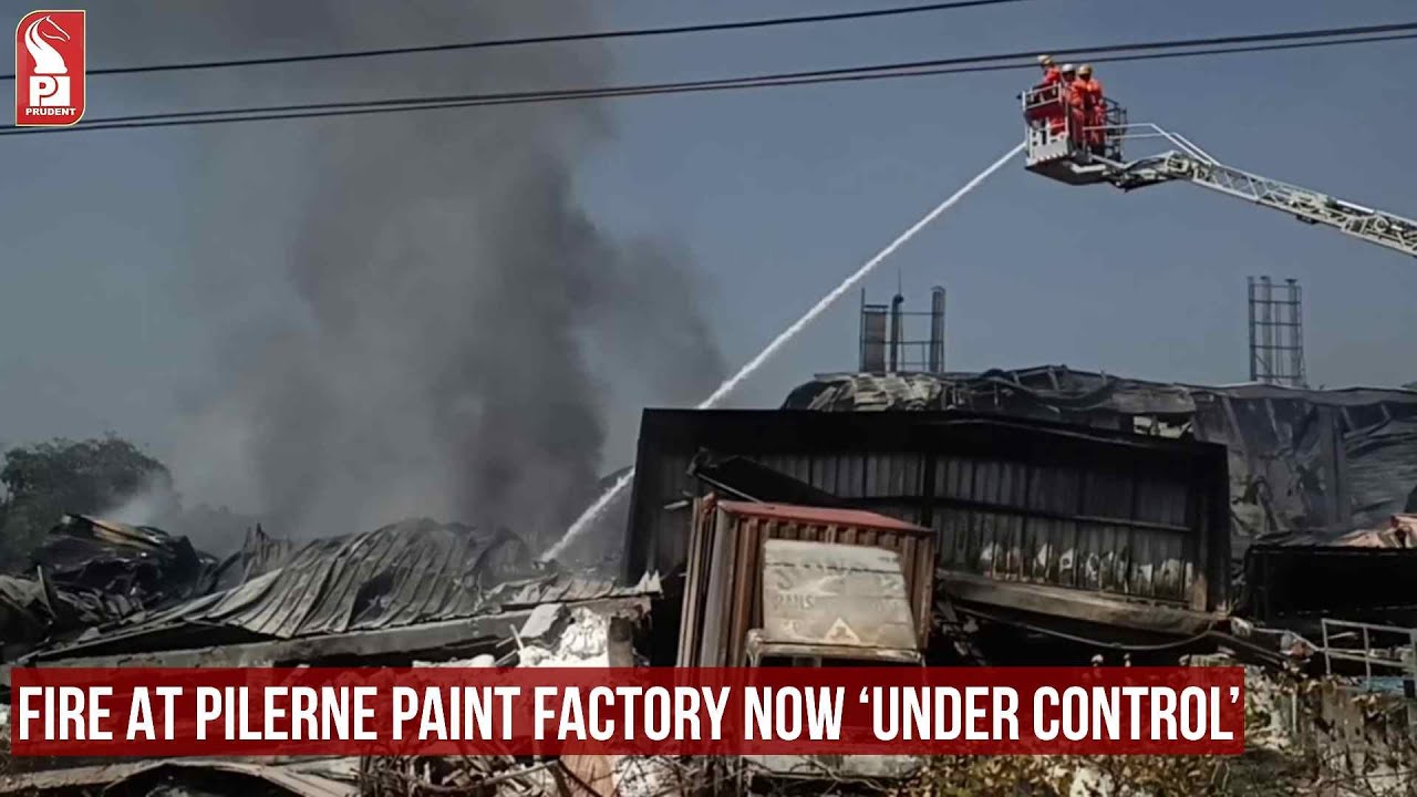 FIRE AT PILERNE PAINT FACTORY NOW ‘UNDER CONTROL’ - YouTube