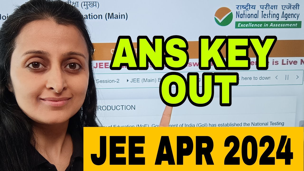 ANS KEY OUT + Challenge JEE APR 2024 NEHA AGRAWAL | MATHEMATICALLY ...