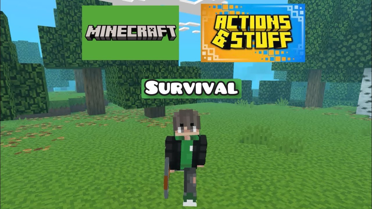 Minecraft Actions & Stuff Survival | Episode 1: Adventuring Session ...