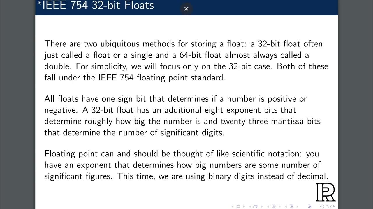 Winter Miniseries Lecture 1 - Floating Point Approximation - YouTube