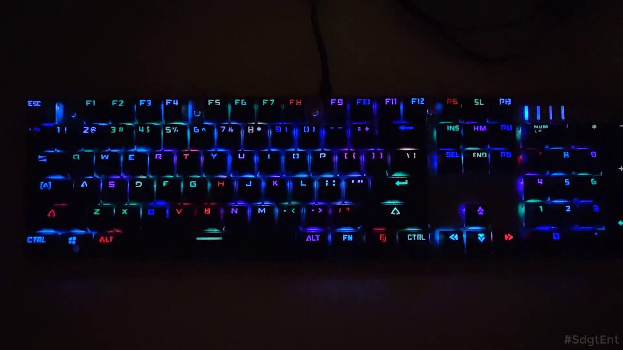 Velocilinx: Brennus Mechanical Gaming Keyboard - Light Options - YouTube