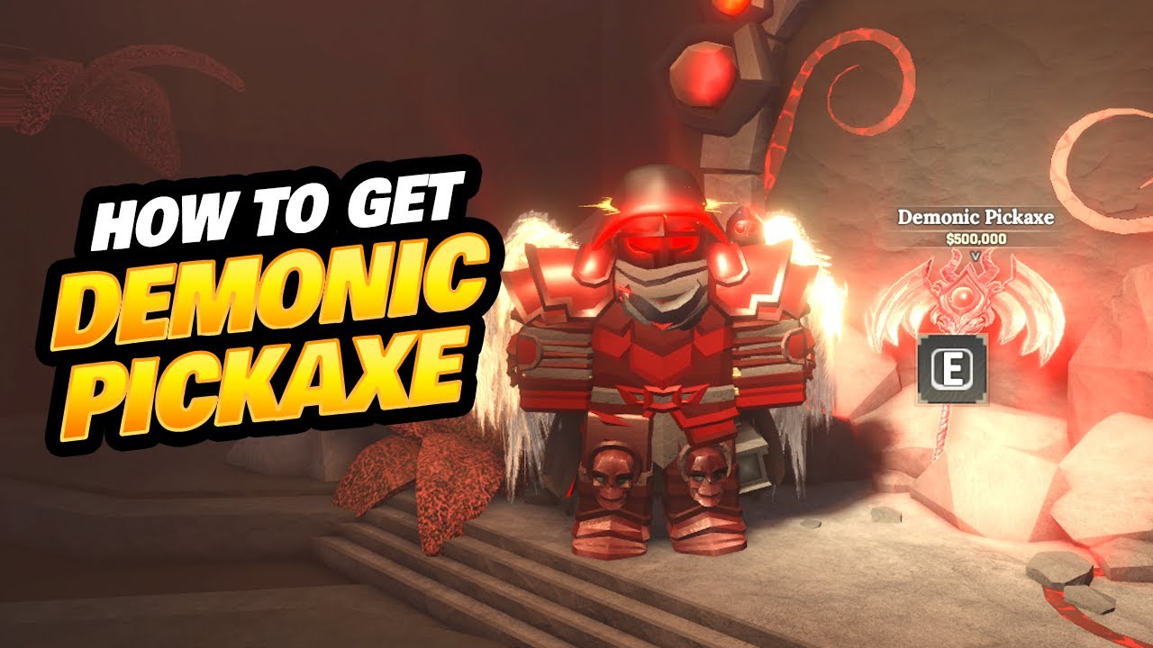 How to get the Demonic Pickaxe in The Forge Roblox - YouTube