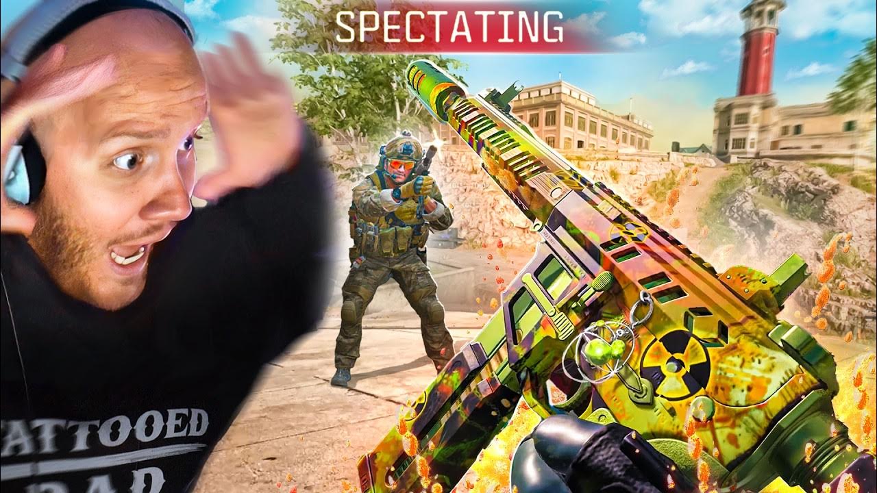 SPECTATING A NUKE SKIN VS NEW PLAYERS IN REBIRTH ISLAND - YouTube