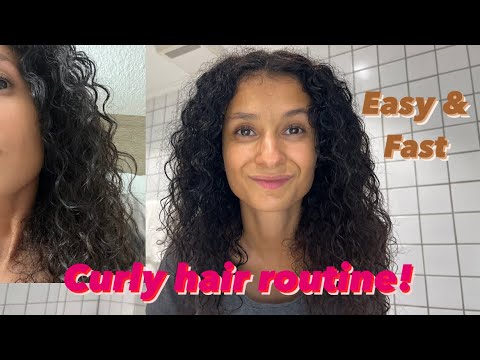 Curly hair routine for beginners | Easy & Fast curls | No fancy ...