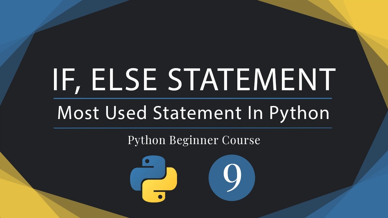 If Statement ရဲ့ အခြေခံ | Python Beginner Course | Part - 9 - YouTube