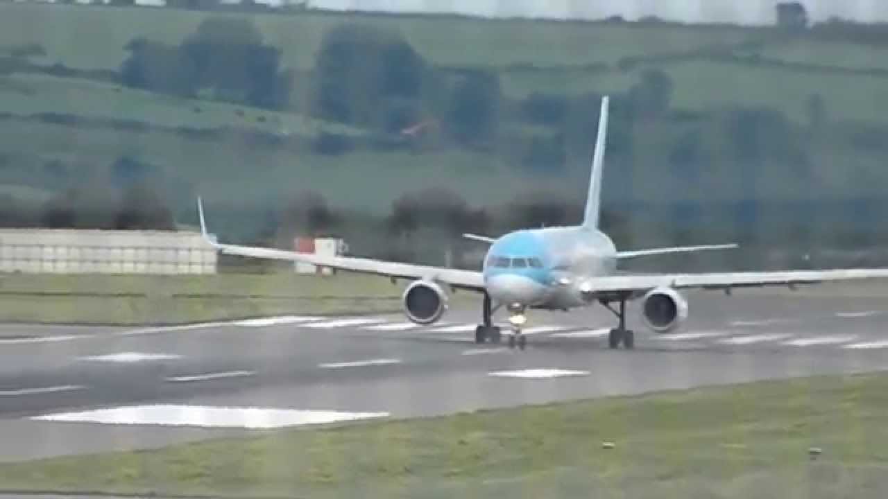 Boeing 757 Take-off from Bristol UK - Thomson Airways - YouTube