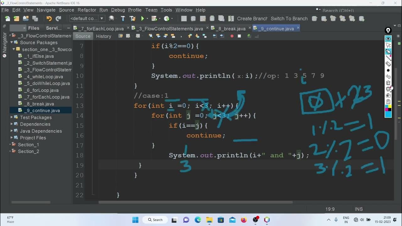 #45- Continue Statement in Java | Learn Complete #java in Hindi | Java Standard Edition - YouTube