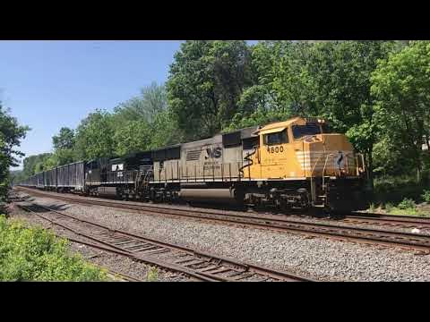 NS SD70ACC #1800 leads NS 62V East through Piscataway 5/17/23 - YouTube