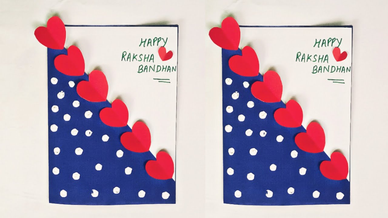 Easy Paper card ideas • Rakshabandhan craft | Teacher's day card ...