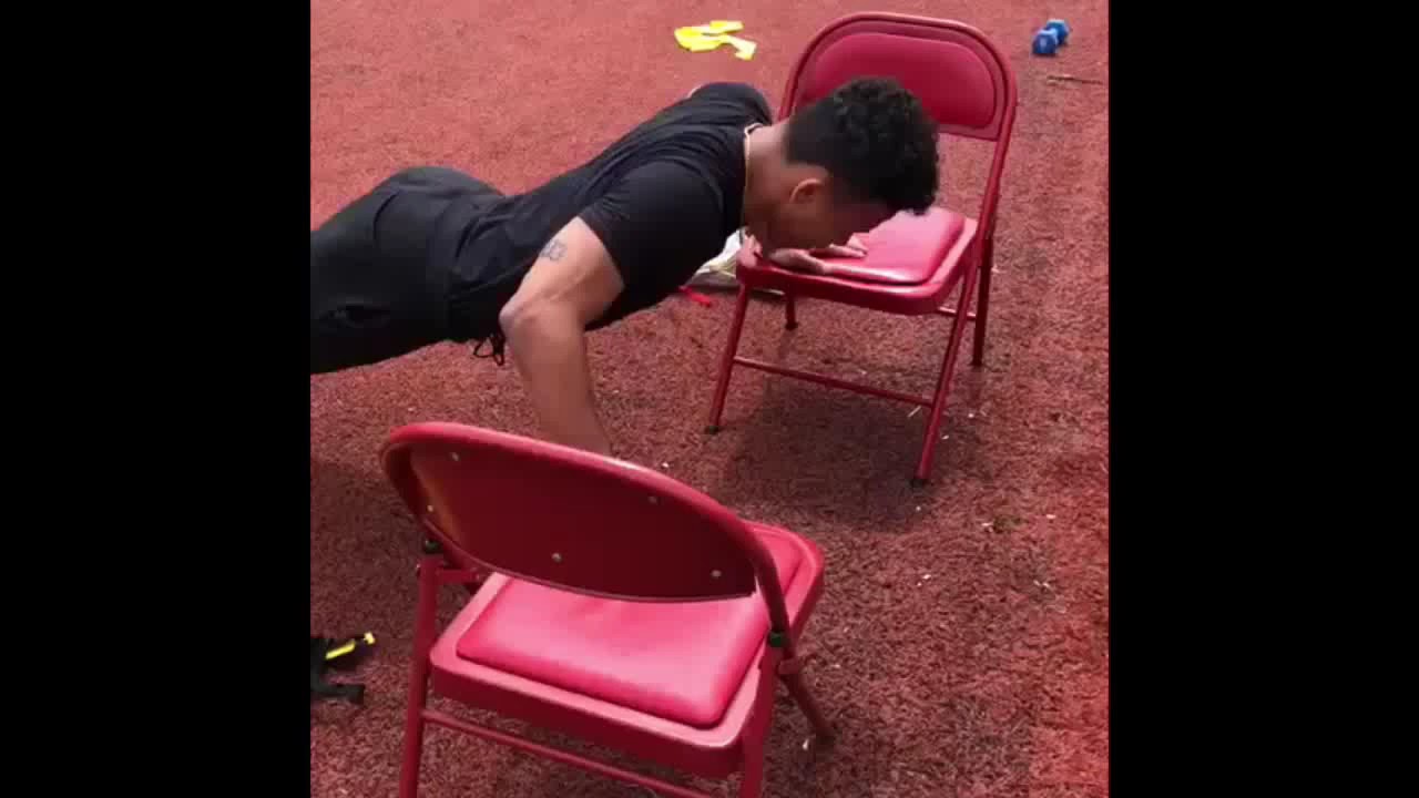 Chair Push Ups - YouTube