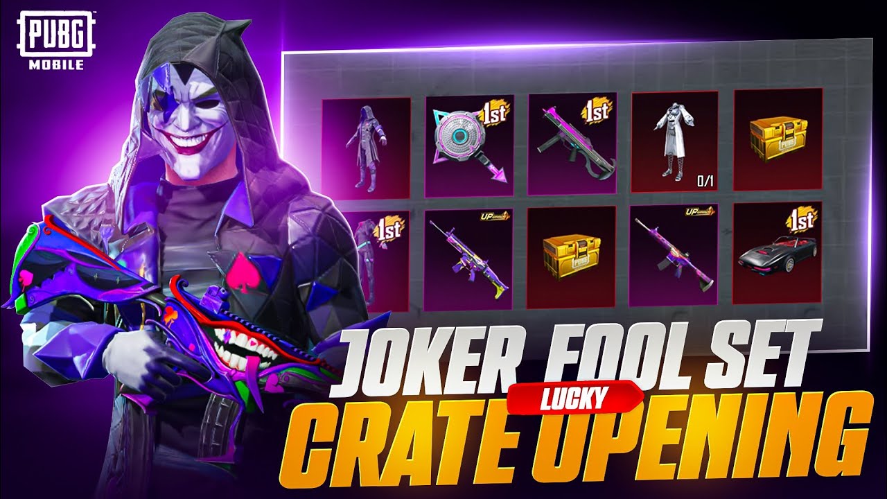 Joker Fool Set Lucky Crate Opening 31K UC | Anniversary Crate PUBG ...