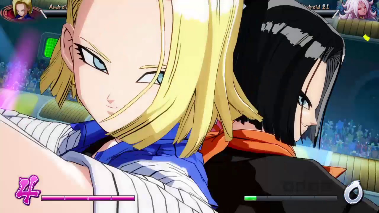DRAGON BALL FighterZ Android 18 vs Android 21 - YouTube