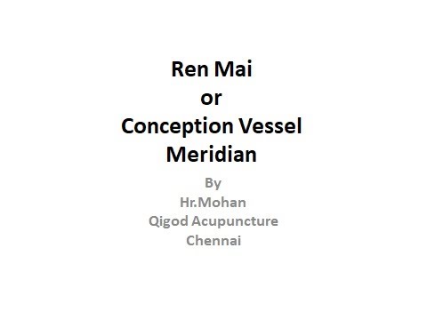 Ren Mai or Conception vessel Meridian Qi flow pathway in Human Body ...