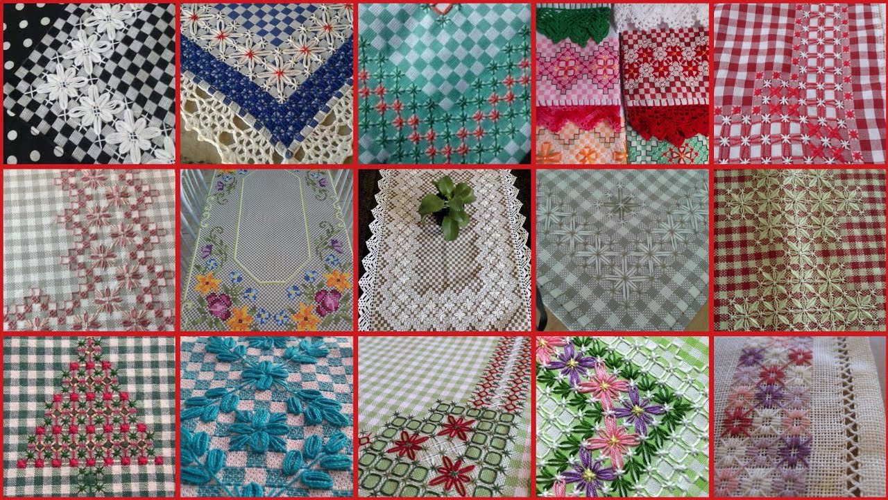 60+ Top chicken scratch hand Embroidery patterns For tablecloths and ...