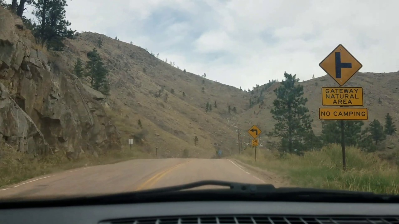 Driving into Rocky mountains on Highway 14 out of Fort Colins, CO - YouTube