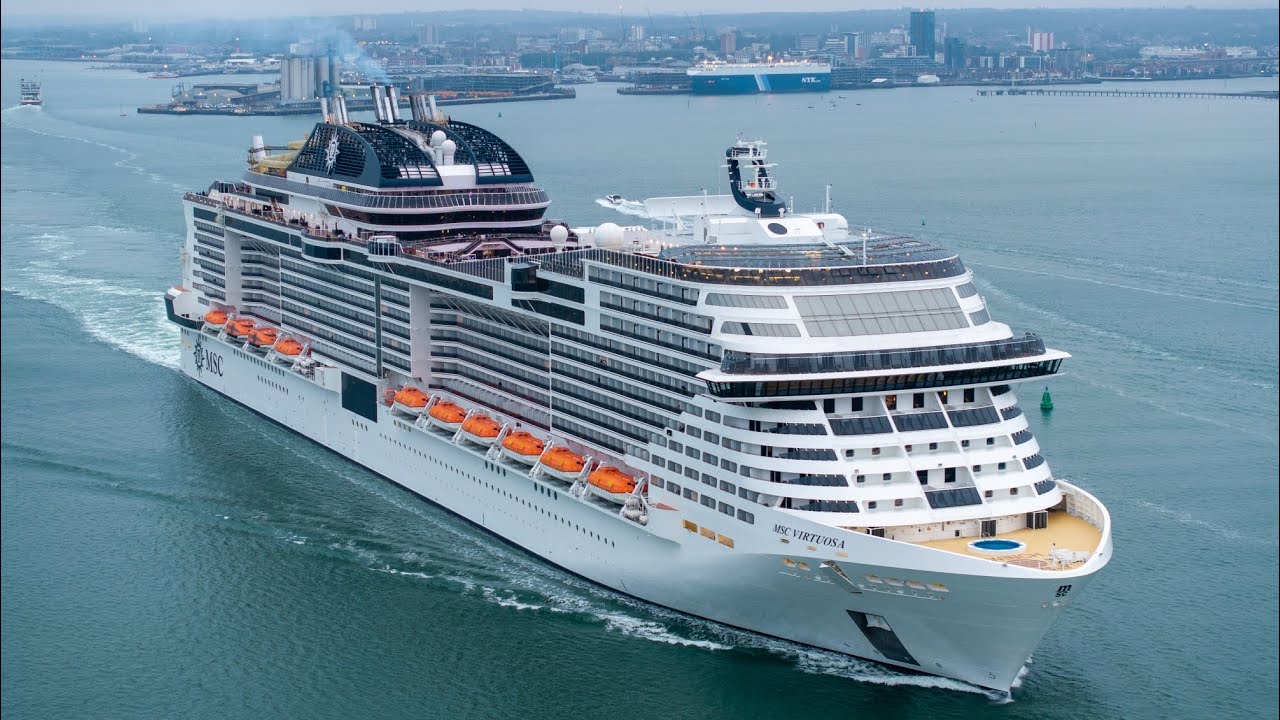Msc Virtuosa Departing Southampton 31.08.2024 4k 30FPS UHD Mavic 3 pro ...