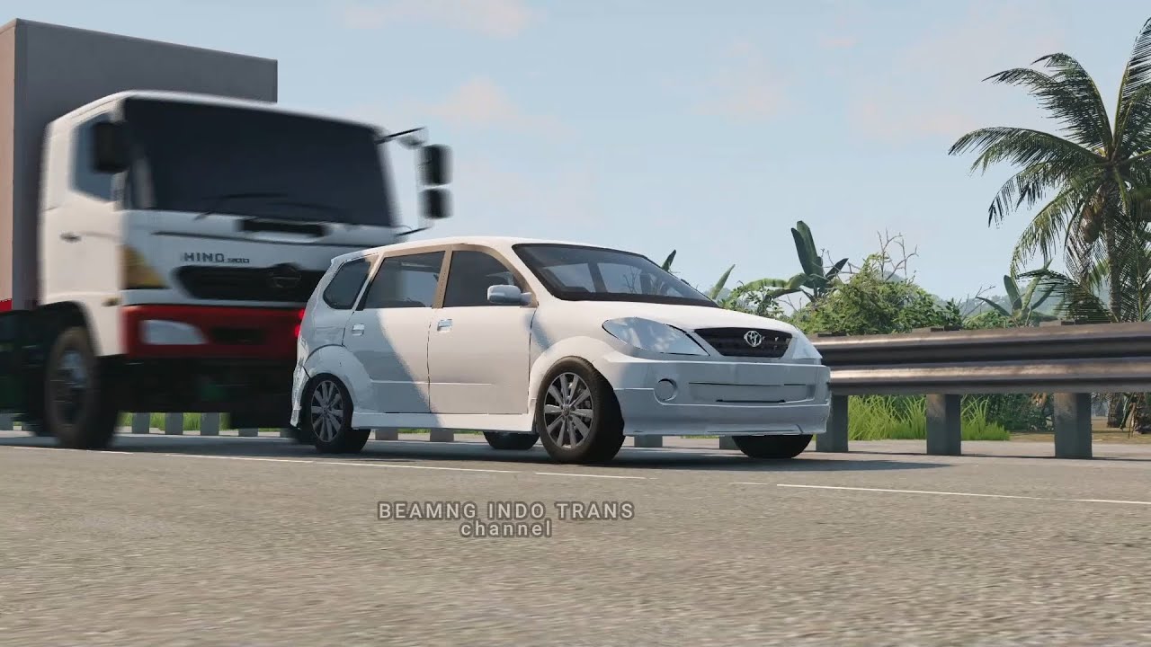 Ilustrasi Mobil Avanza tertabrak truk box saat berhenti di bahu jalan ...