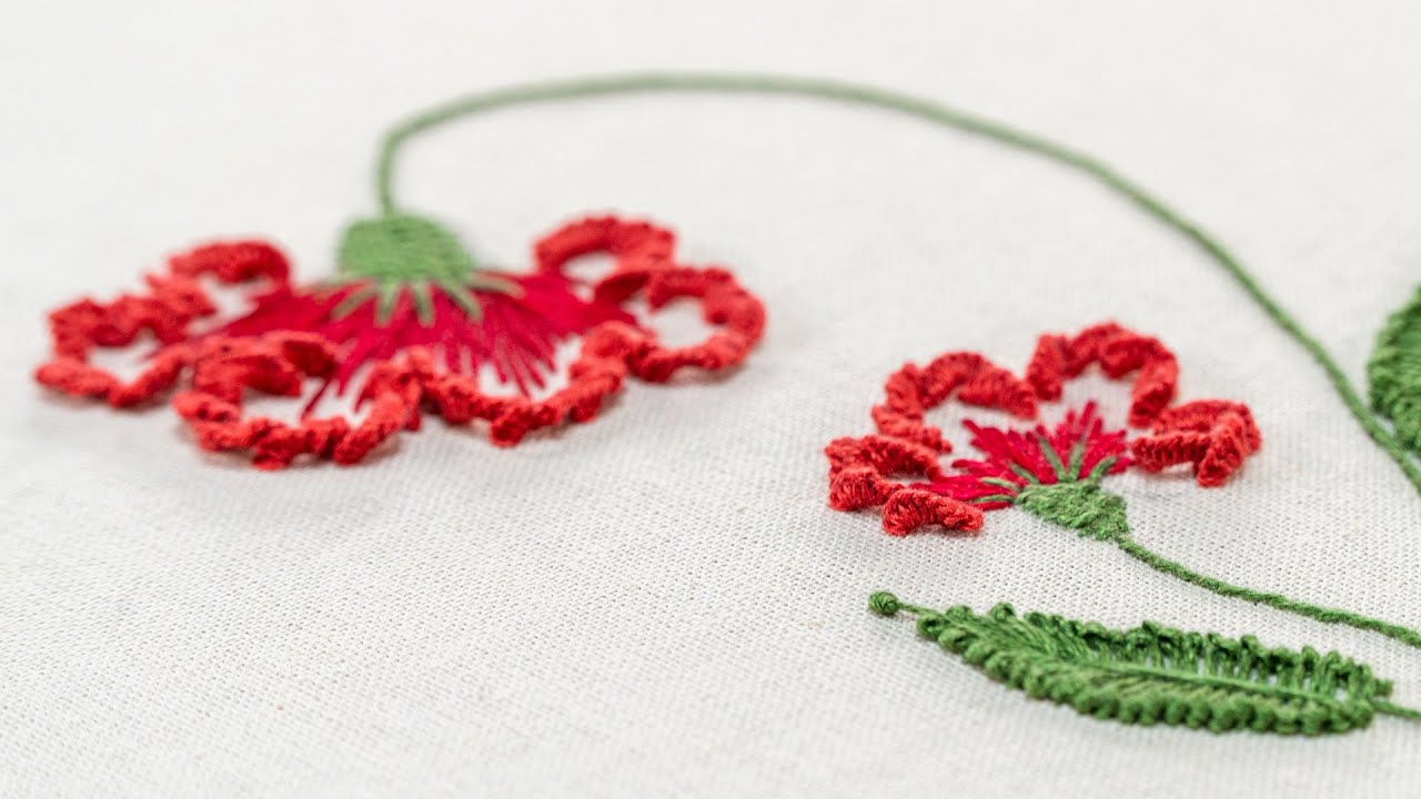 Floral Embroidery Art: Hand Stitching Flowers for Beginners - YouTube