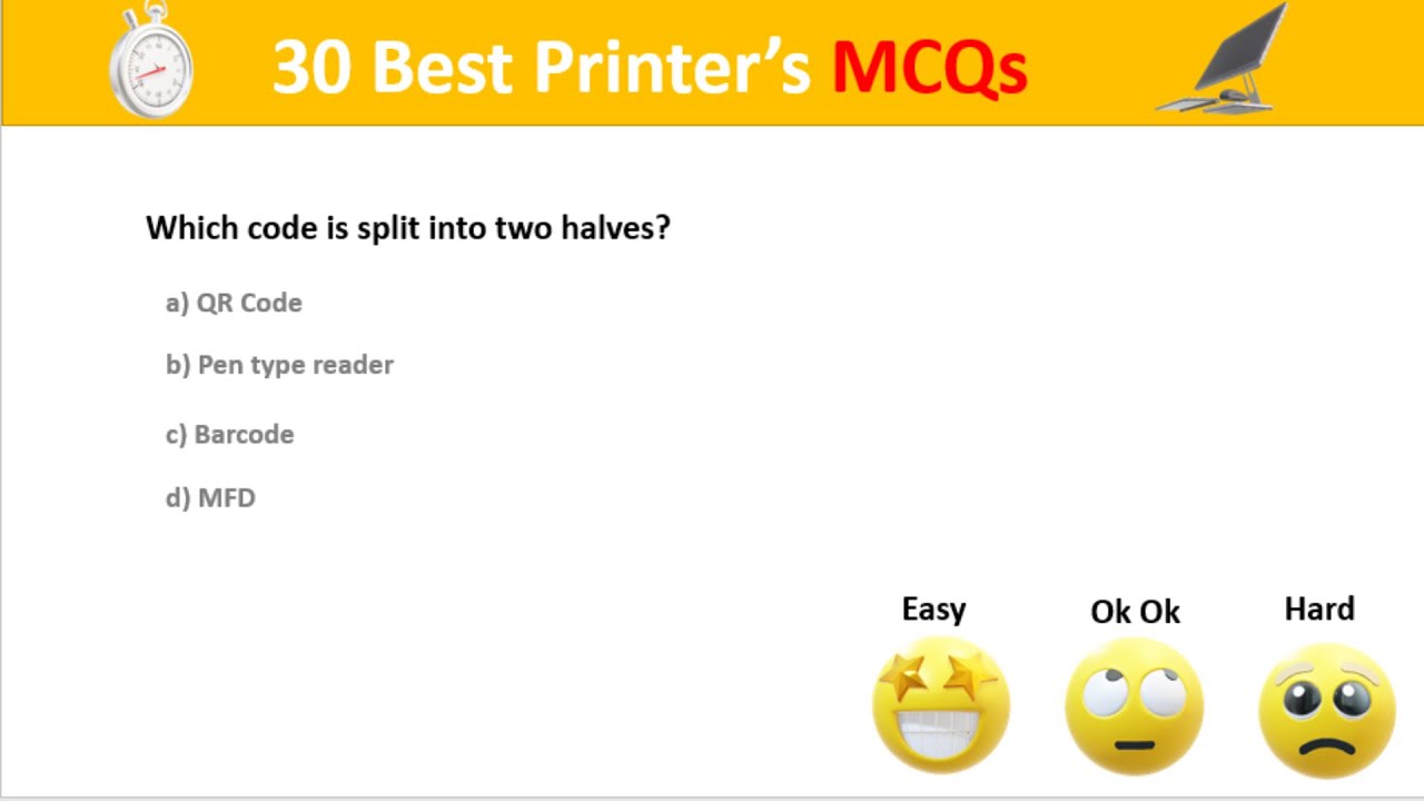 30 Best Computer Printer's MCQs Set 1 | Any competitive exam ...