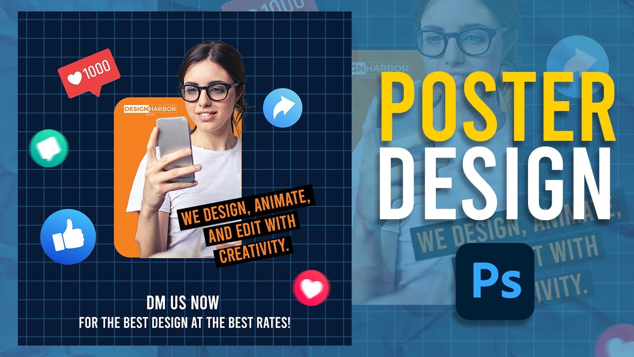 Poster Design in Photoshop - How to Design a Poster For Beginners - YouTube