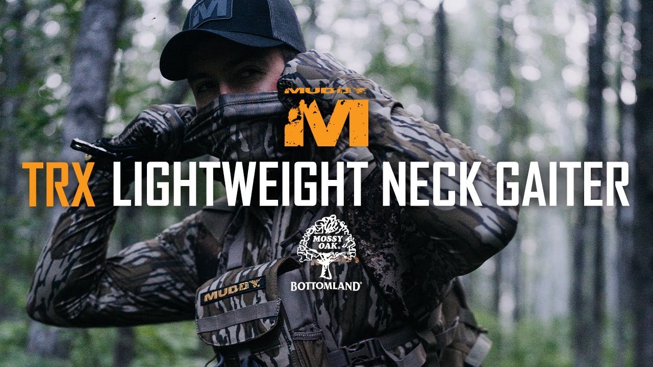 Muddy TRX Lightweight Neck Gaiter - Mossy Oak Bottomland - YouTube