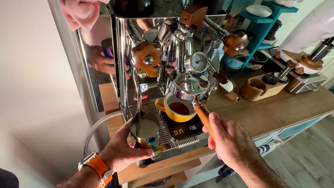 POV - Coffee workflow and latte art - YouTube