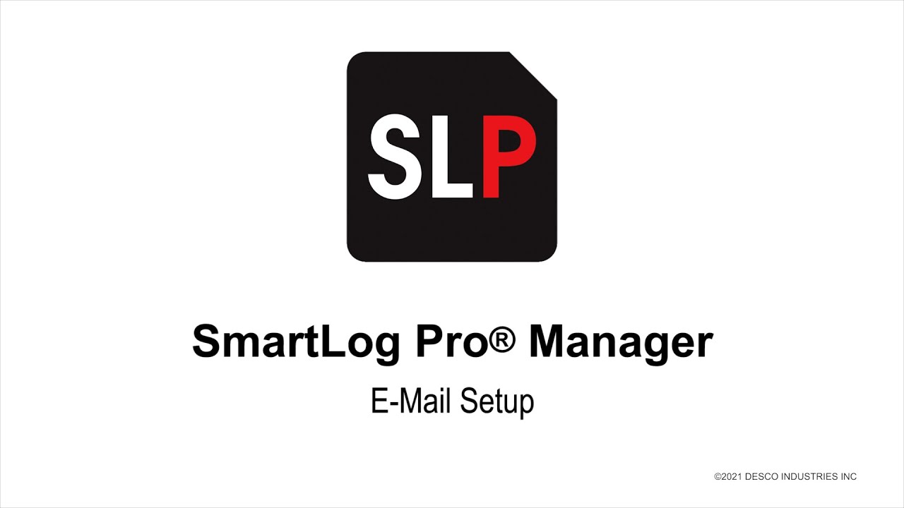 SmartLog Pro® Manager E-Mail Setup - YouTube