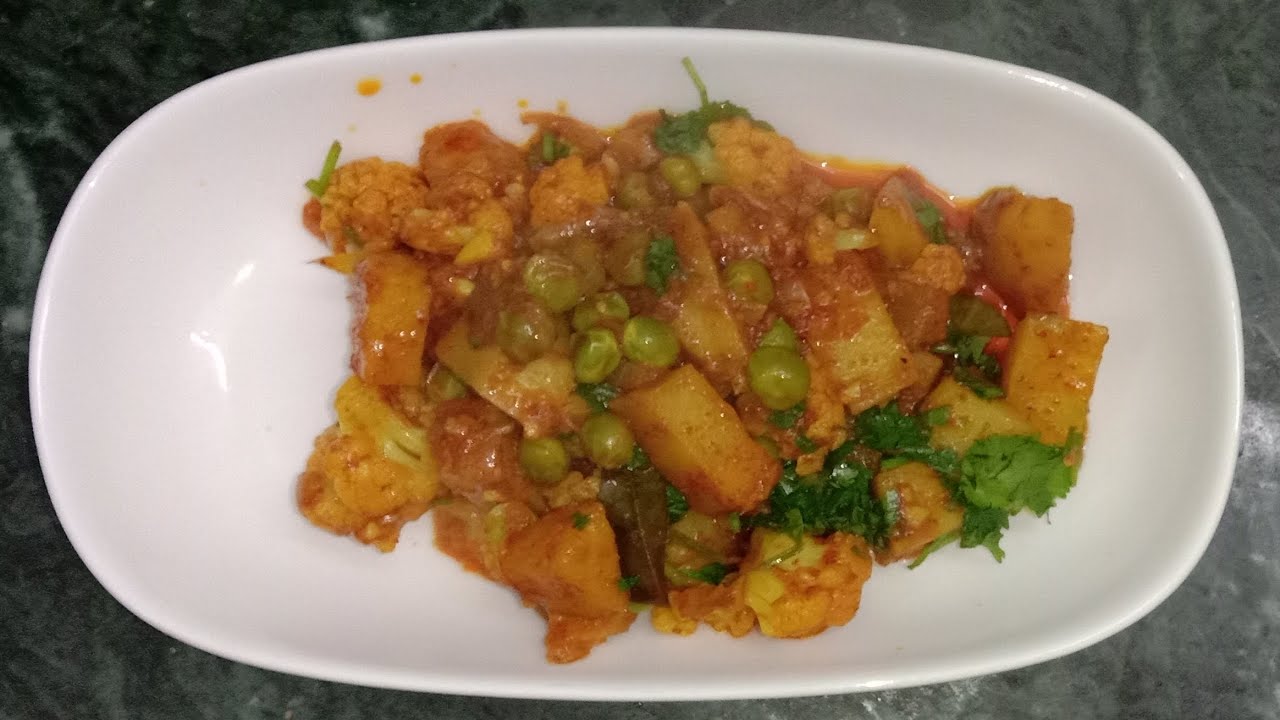 Mazedar Flower Aloo Muter Sabji - YouTube