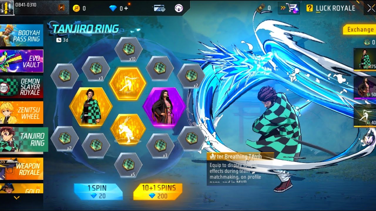 Tanjiro Ring Event | Tanjiro Bundle | Free Fire India - YouTube