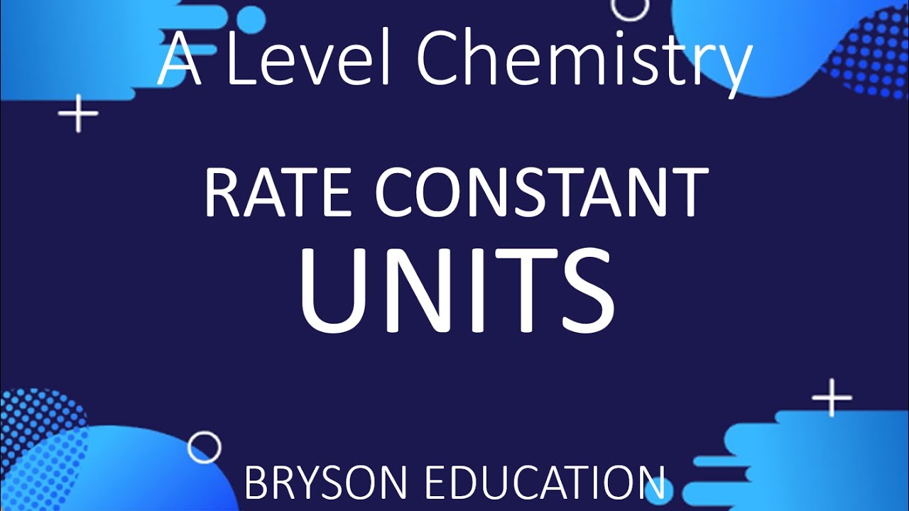 A Level Chemistry - Rate constant units using rate equation - YouTube