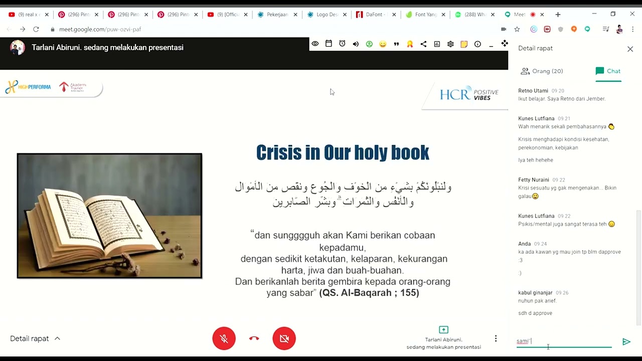 Webinar High Class Response Positive Vibes Sharpening Future Leader's ...