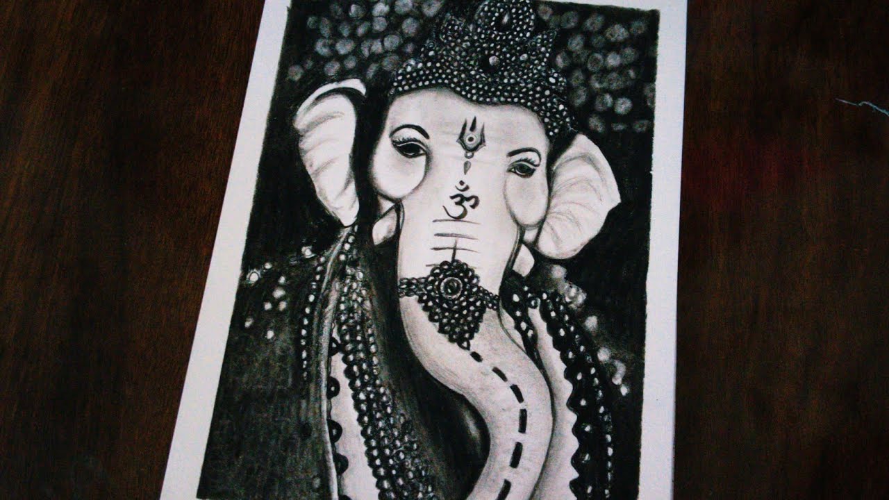 Ganesha drawing pencil shading easy step by step //Lord Ganesha Drawing ...
