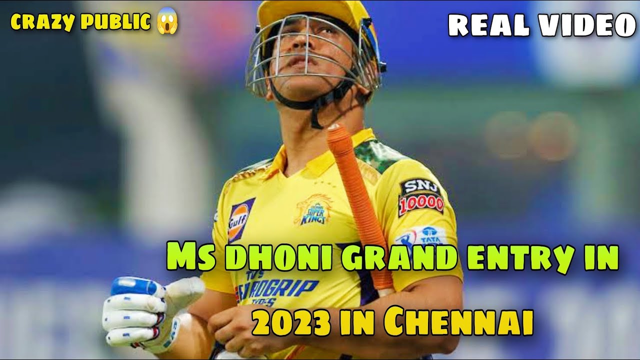 Ms dhoni first entry in 2023||ms dhoni crazy fans cheering dhoni dhoni ...