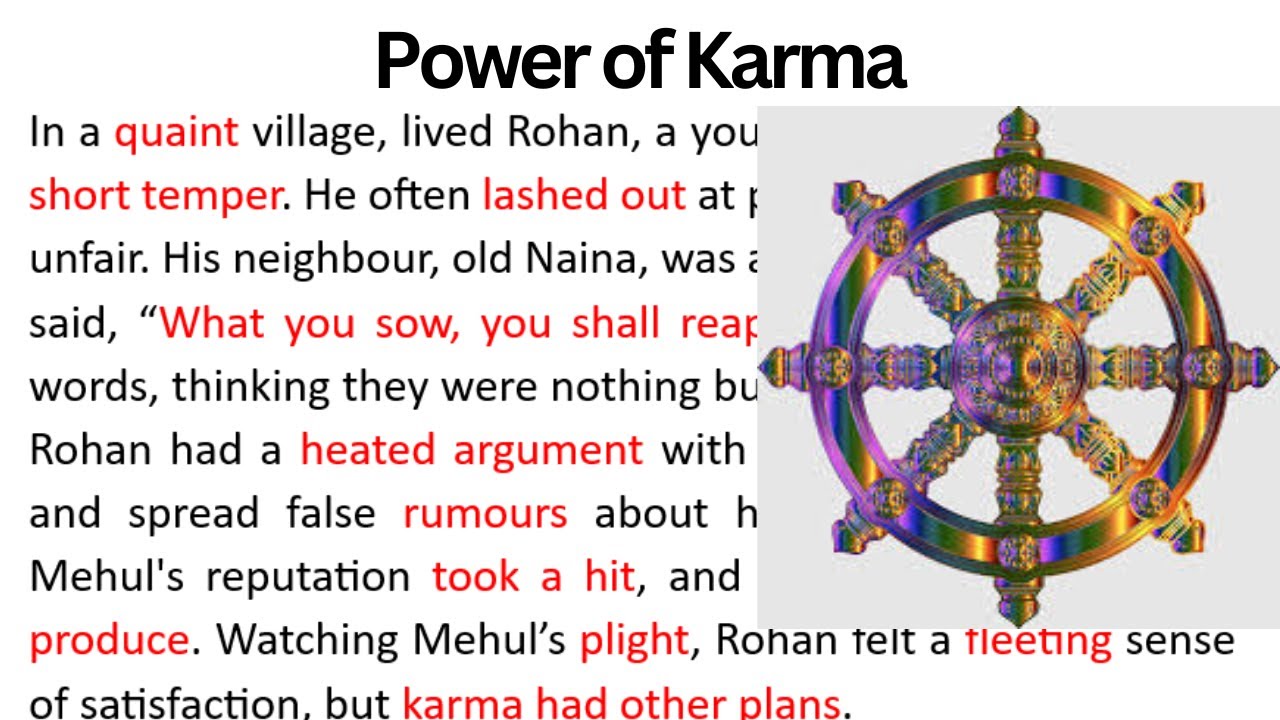 Power of Karma- Story | Paragraph Reading | Motivational | Passage ...