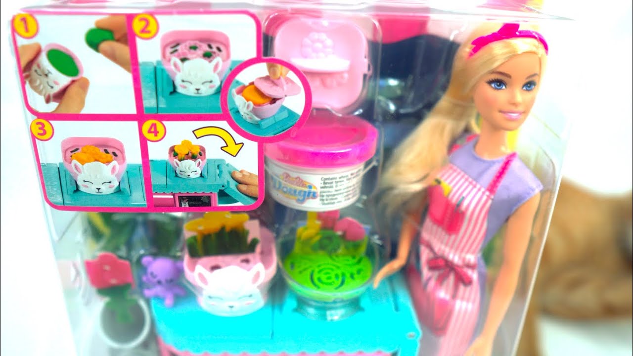 Barbie Flower Shop Set Unboxing - YouTube