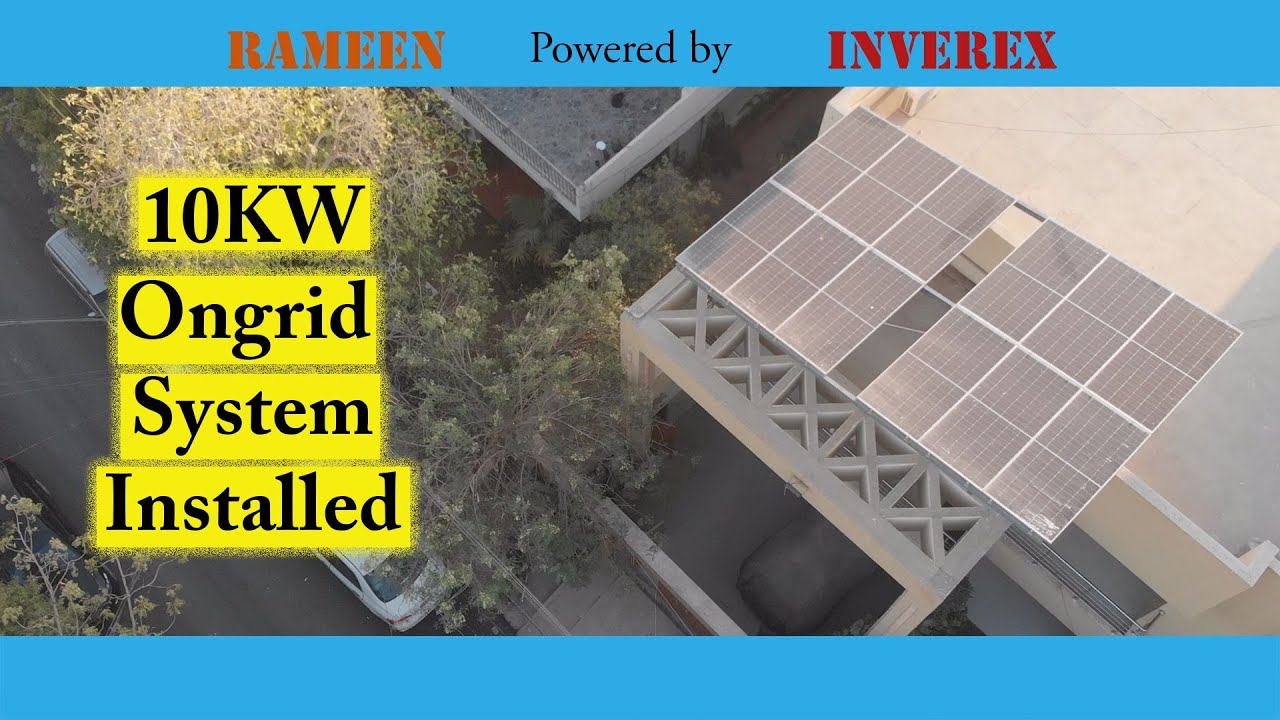 10 kw ongrid system installed - YouTube