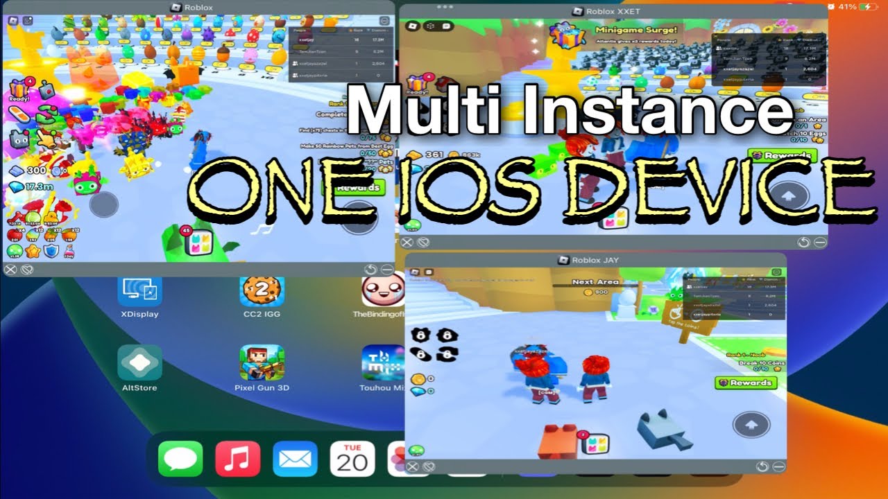 First Roblox Multi Instance method for IOS (UP TO 3 ALTS) (Jailbreak ...