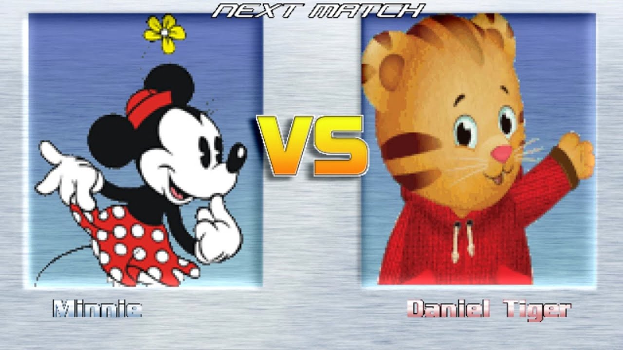 M.U.G.E.N BATTLES | Minnie Mouse vs Daniel Tiger | Disney vs Daniel ...