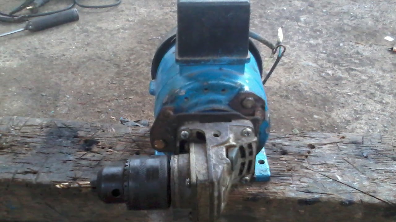 Modification of a former water pump into the drill machines and ...